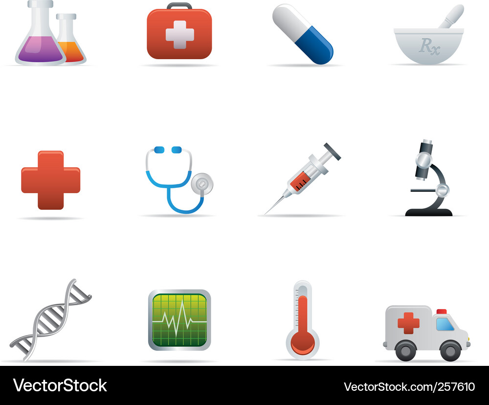 Health care icons Royalty Free Vector Image - VectorStock