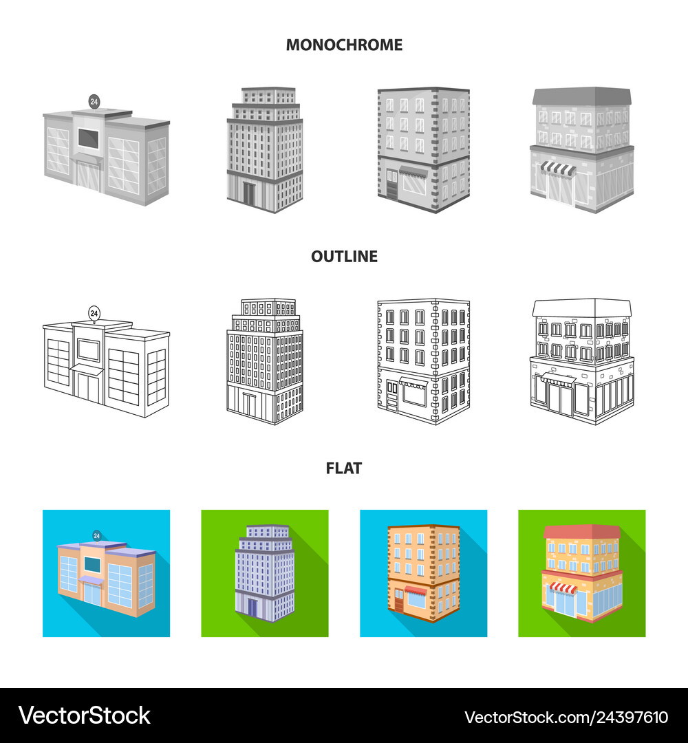 Isolated object of construction and building logo Vector Image