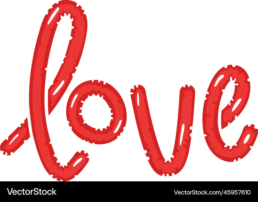 Love red lettering romantic calligraphy Royalty Free Vector