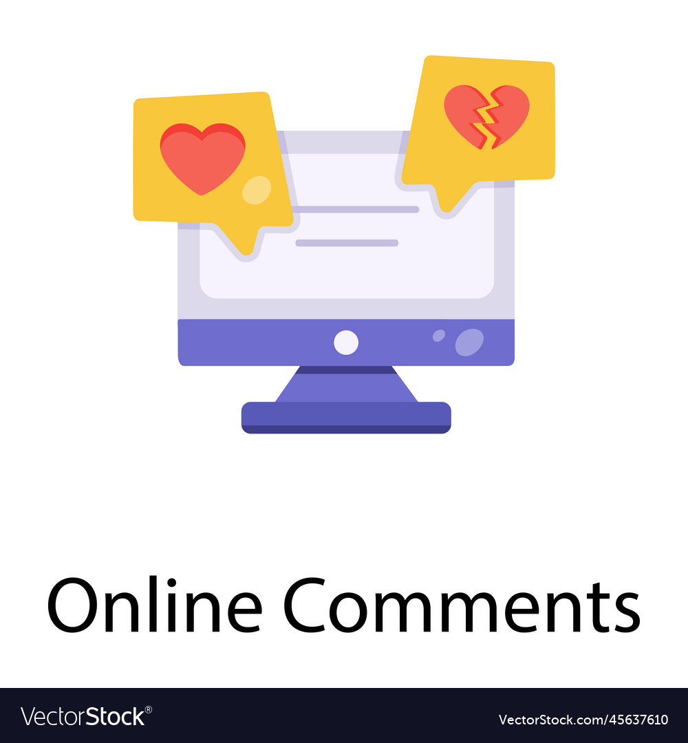 Online comments Royalty Free Vector Image - VectorStock