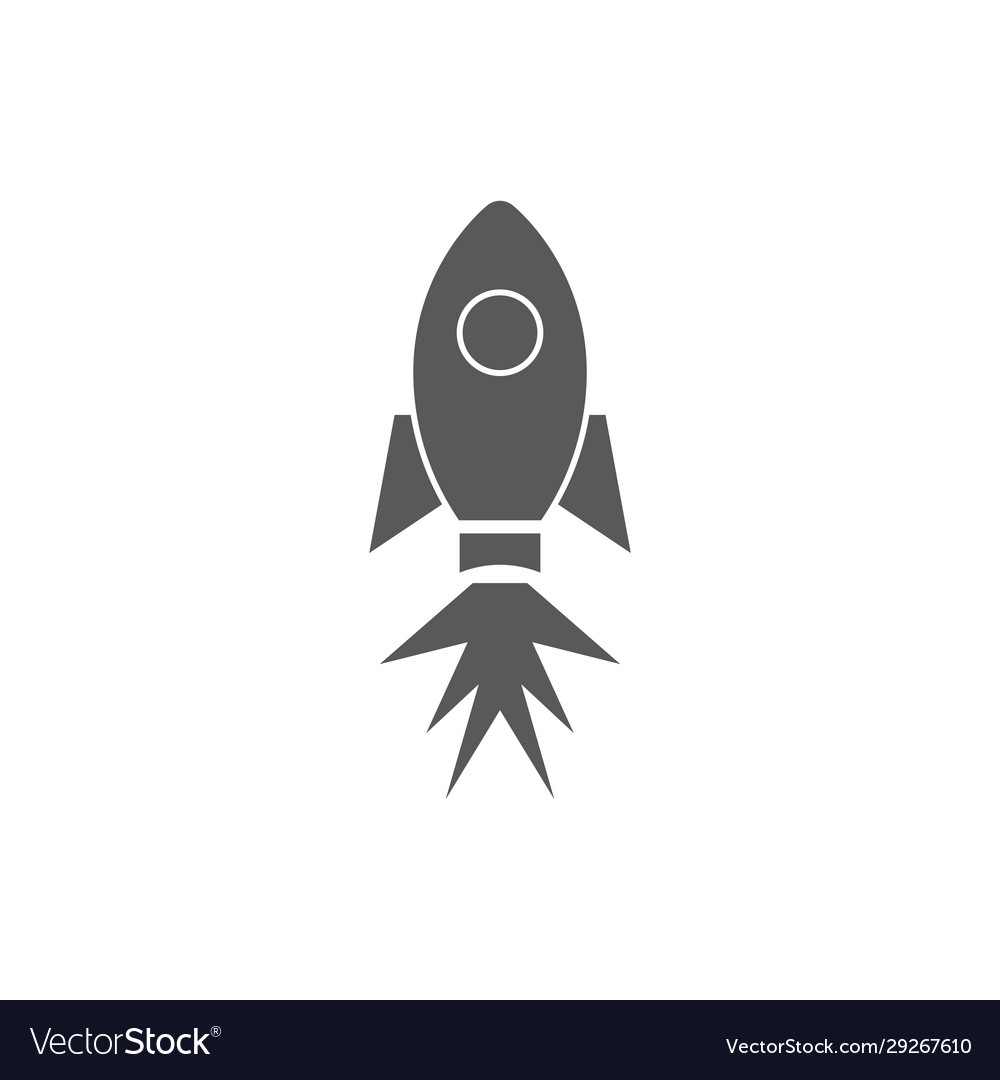 Rocket icon concept isolated on white background Vector Image