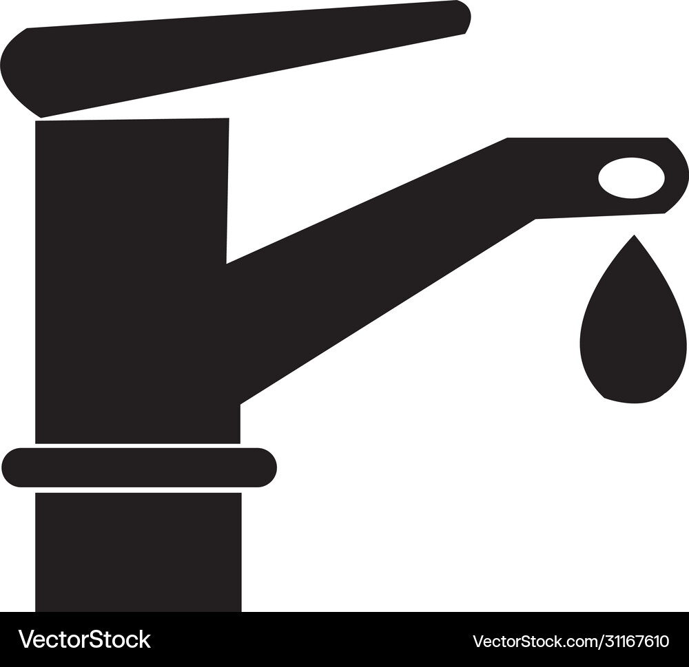 Water tap icon isolated on white background Vector Image