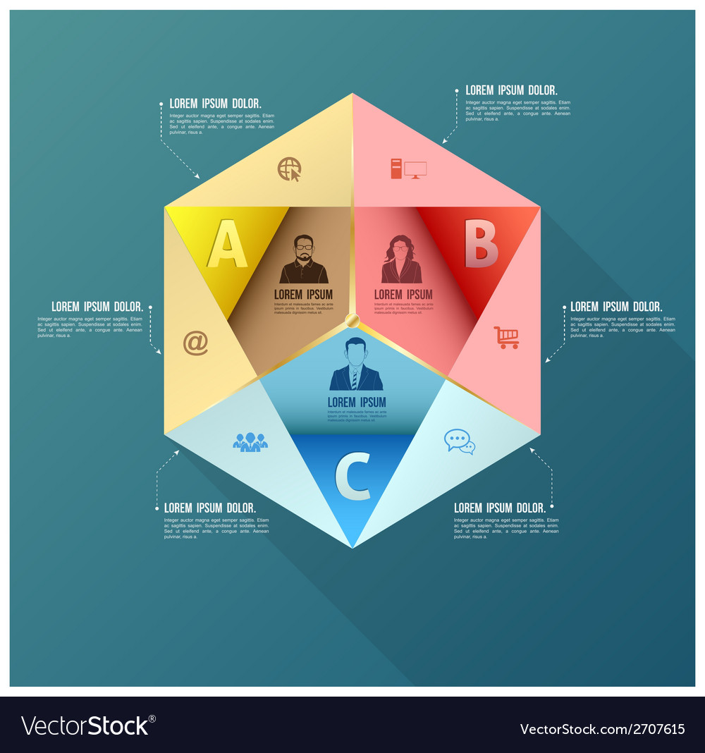 Abstract business infographics options template Vector Image
