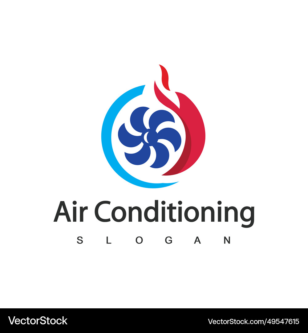 Air conditioning logo hvac concept Royalty Free Vector Image