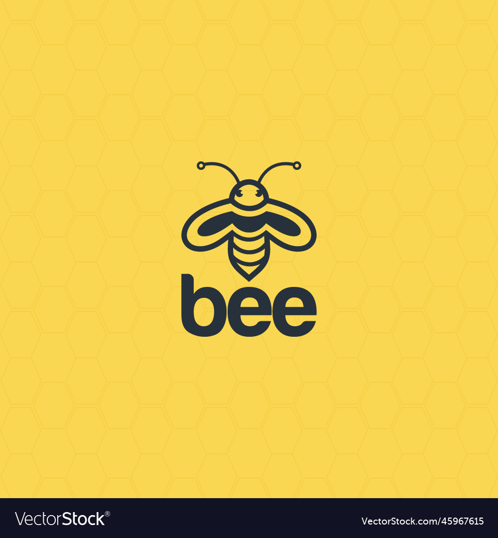 Bee logo Royalty Free Vector Image - VectorStock