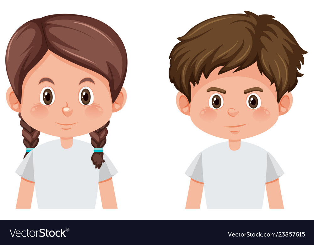 Boy and girl character Royalty Free Vector Image