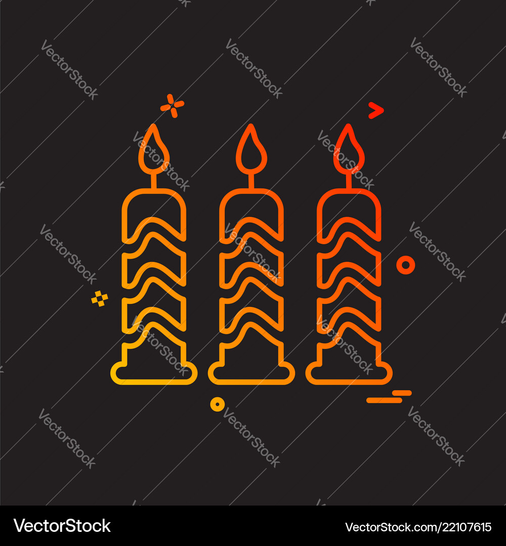 Candel icon design Royalty Free Vector Image - VectorStock