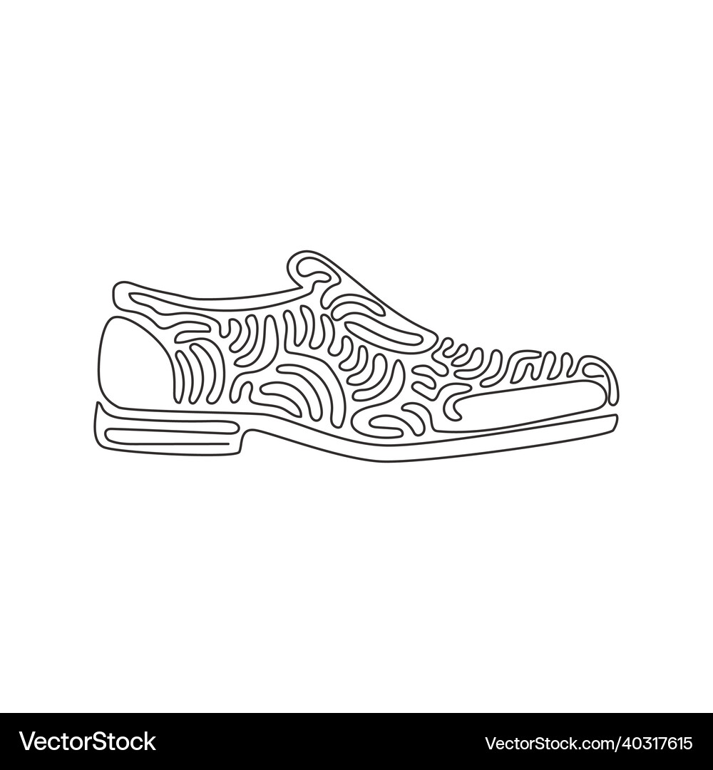 Continuous one line drawing male black leather Vector Image