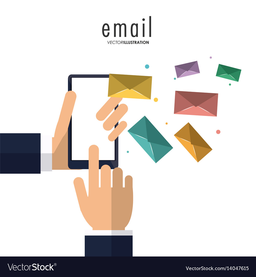 Envelope hand smartphone email message mail icon Vector Image Envelope hand smartphone email message mail icon Vector Image