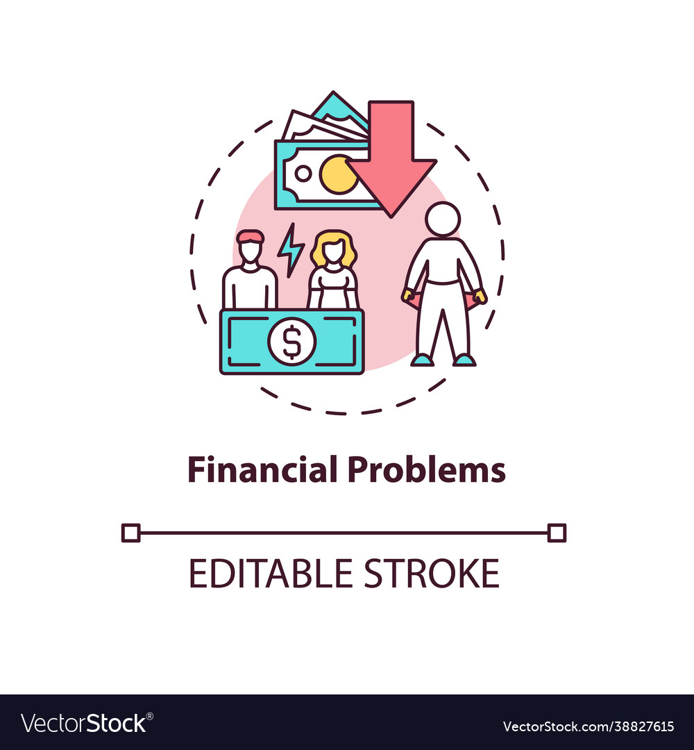 Financial problem concept icon Royalty Free Vector Image Financial problem concept icon Royalty Free Vector Image
