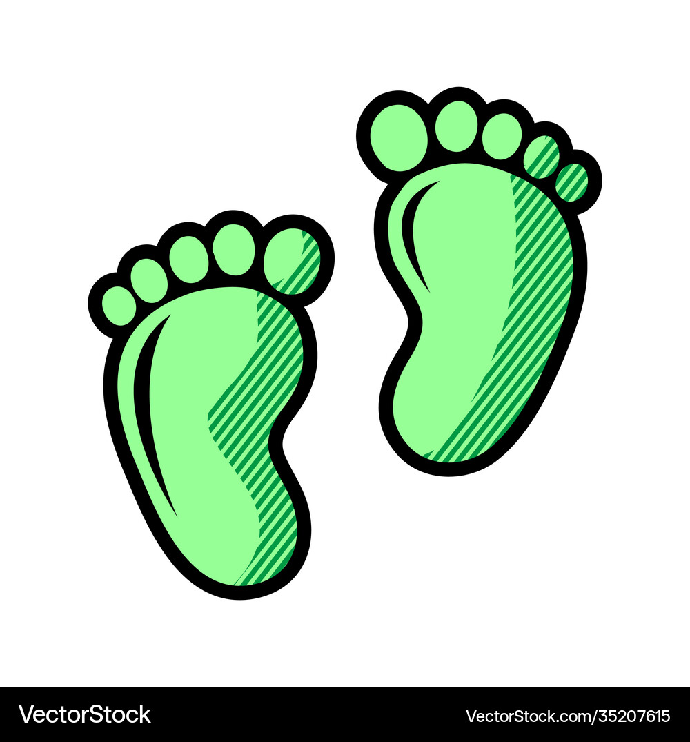 Human feet icon on white background feet Vector Image