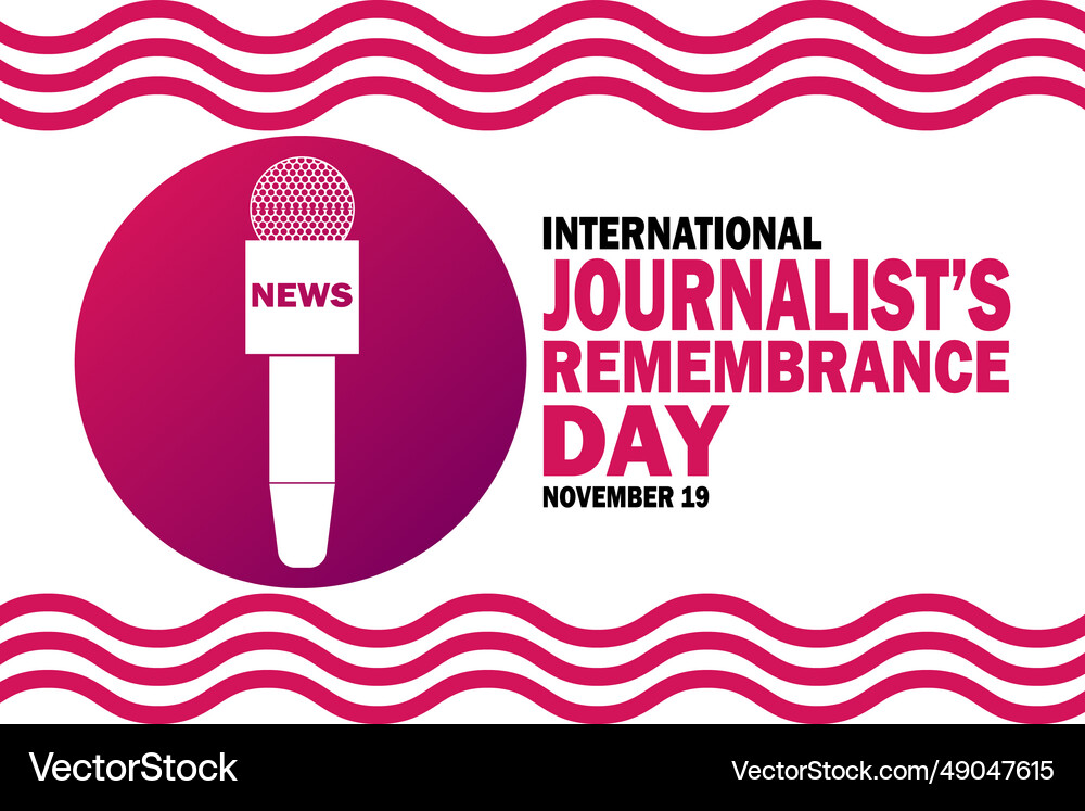 International journalists remembrance day Vector Image