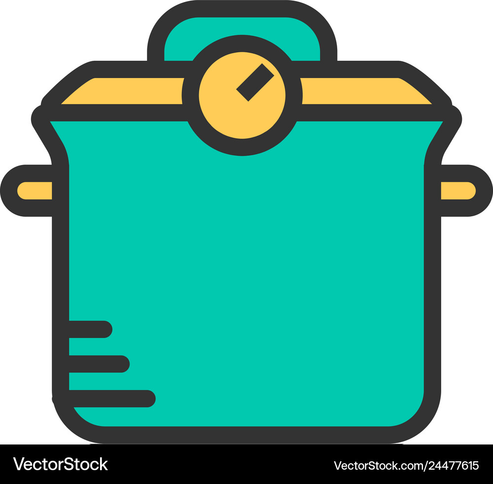Pot icon design gastronomy icon design Royalty Free Vector
