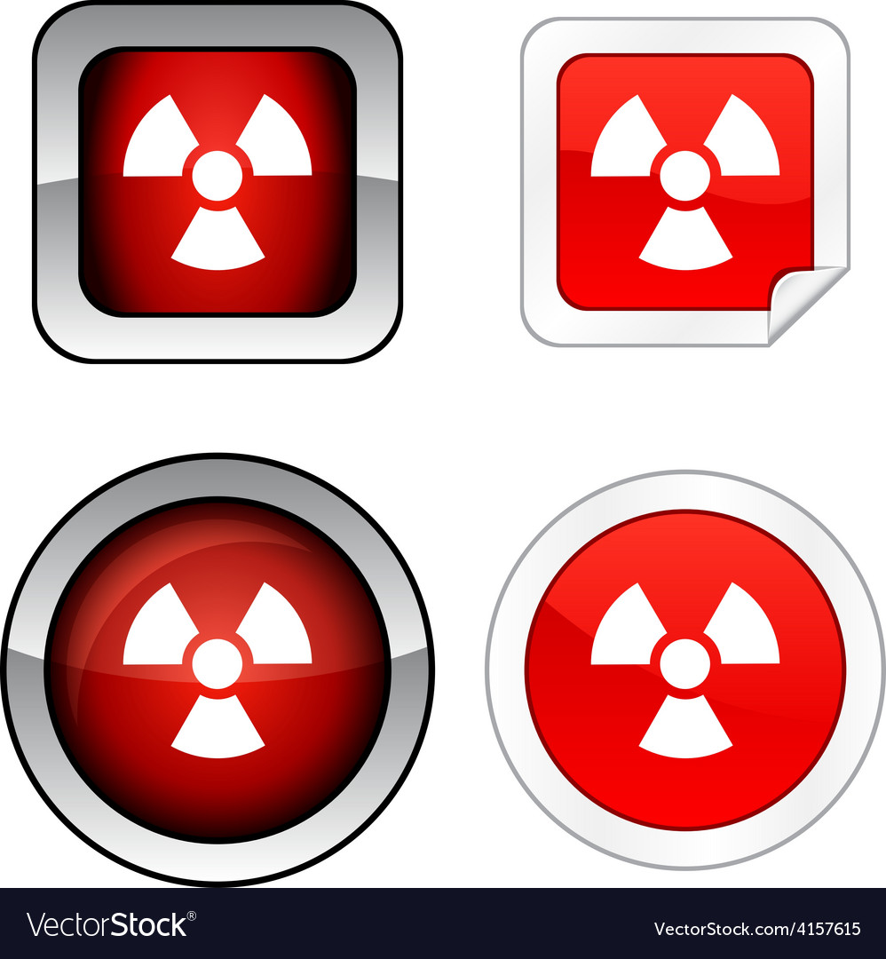 Radiation button set Royalty Free Vector Image
