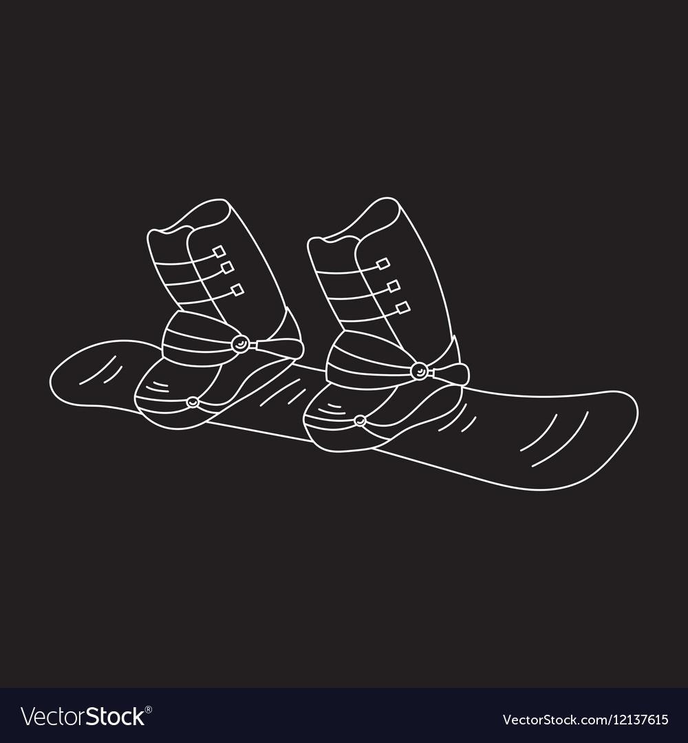 Snowboard line icon Royalty Free Vector Image - VectorStock