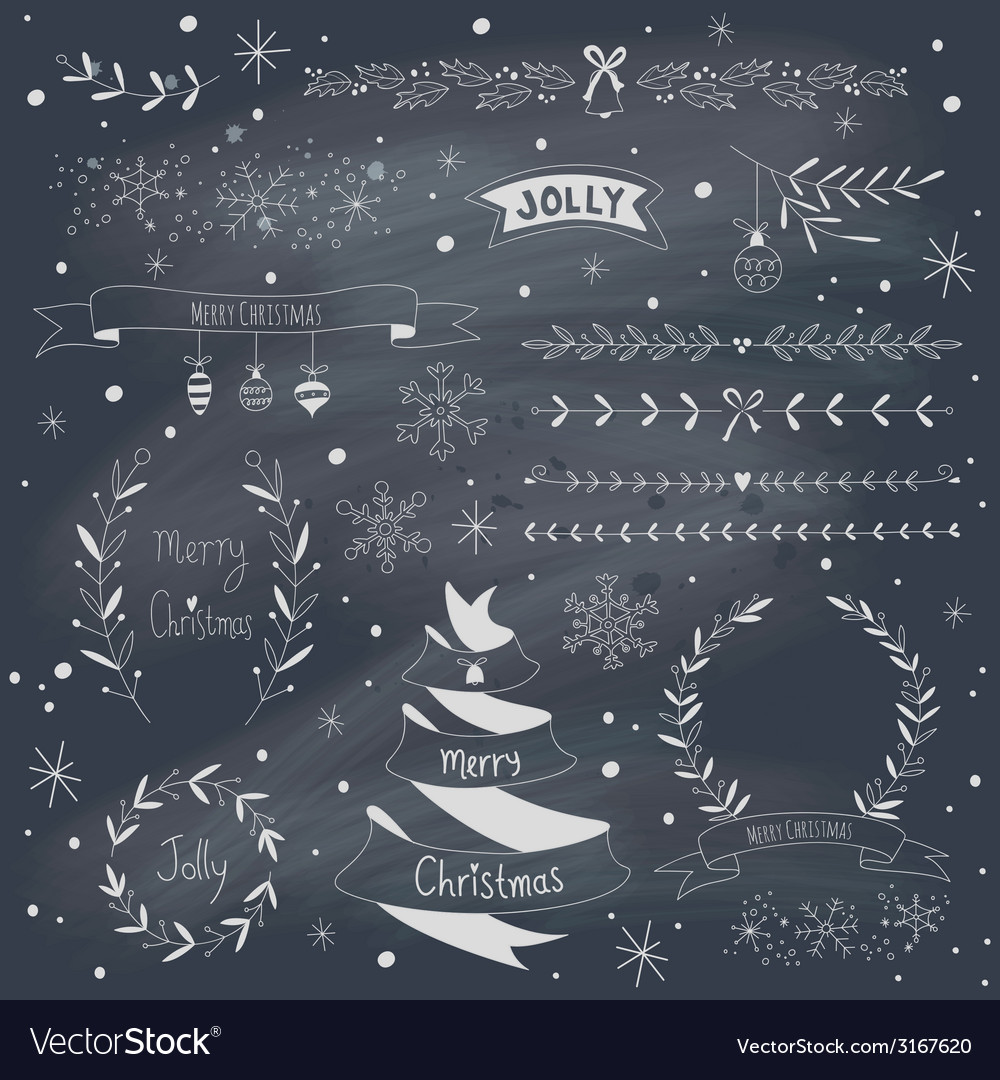 Christmas set Royalty Free Vector Image - VectorStock