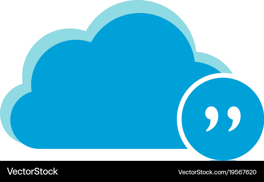 Cloud computing icon quotes Royalty Free Vector Image