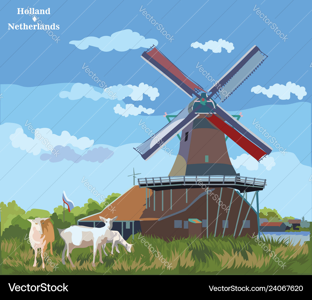 Colorful holland 4 Royalty Free Vector Image - VectorStock
