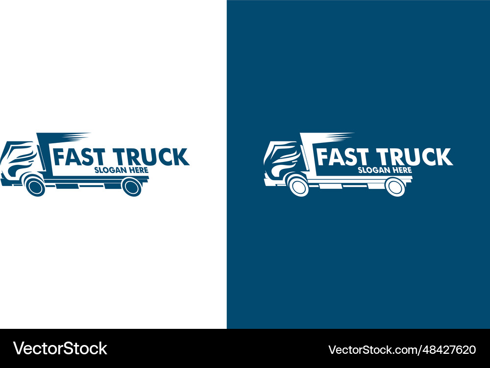 Graphic truck logo design template Royalty Free Vector Image
