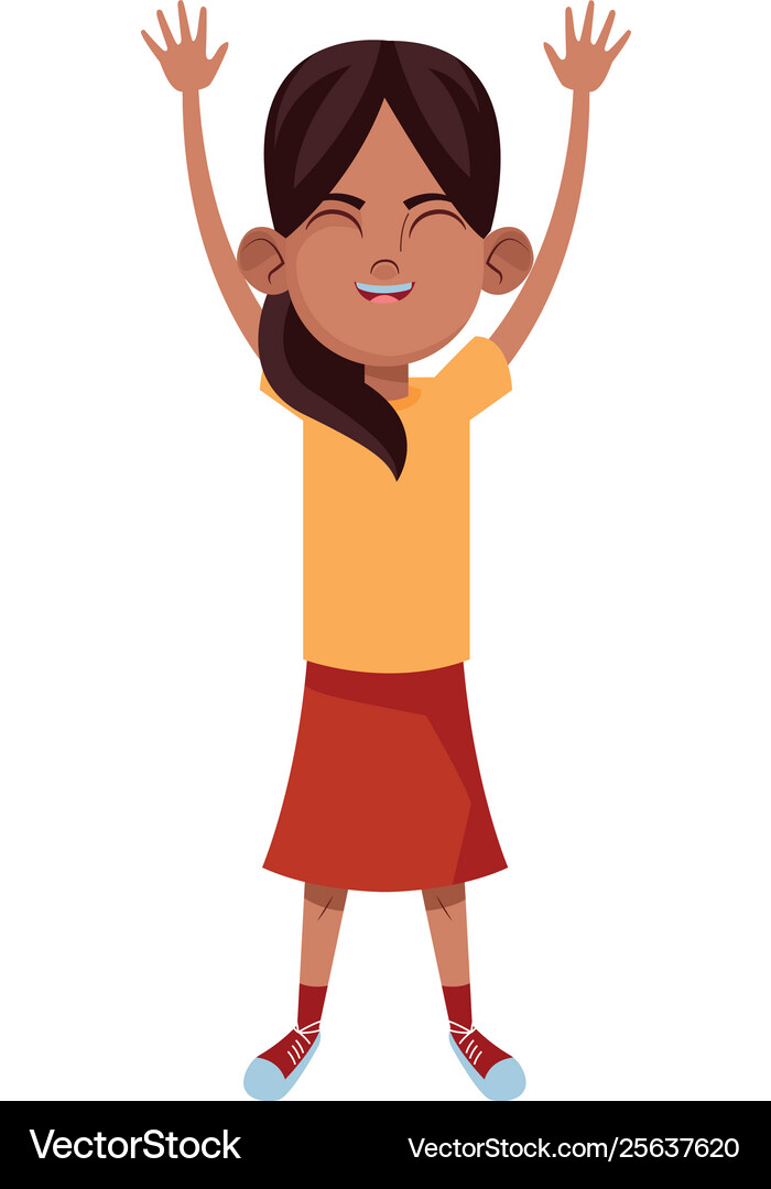 Little kid avatar cartoon character Royalty Free Vector