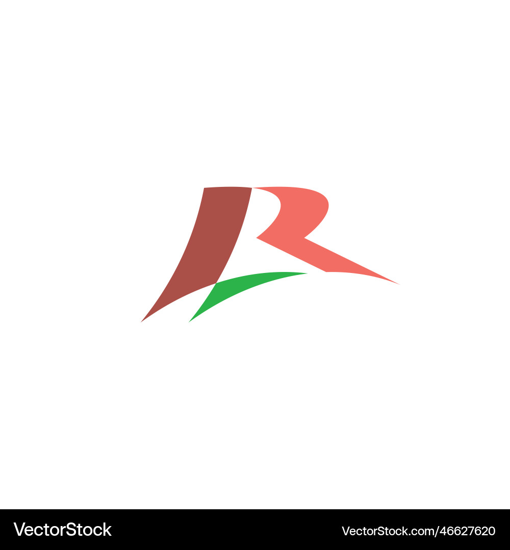 R logo letter icon symbol Royalty Free Vector Image