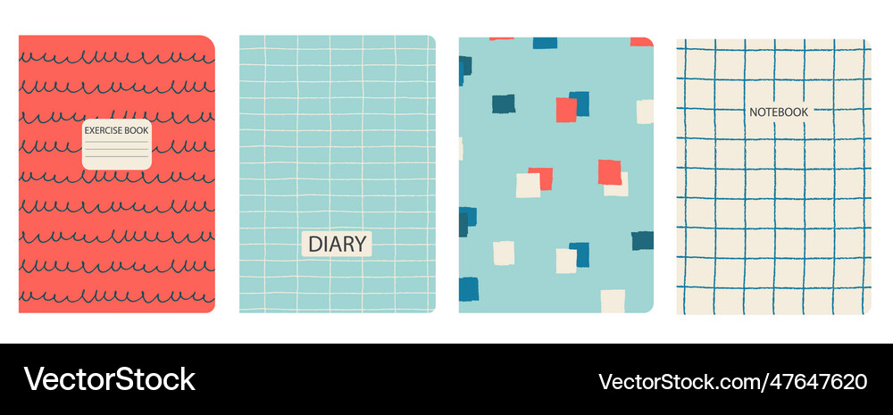 Set of cover page templates based on grid seamless