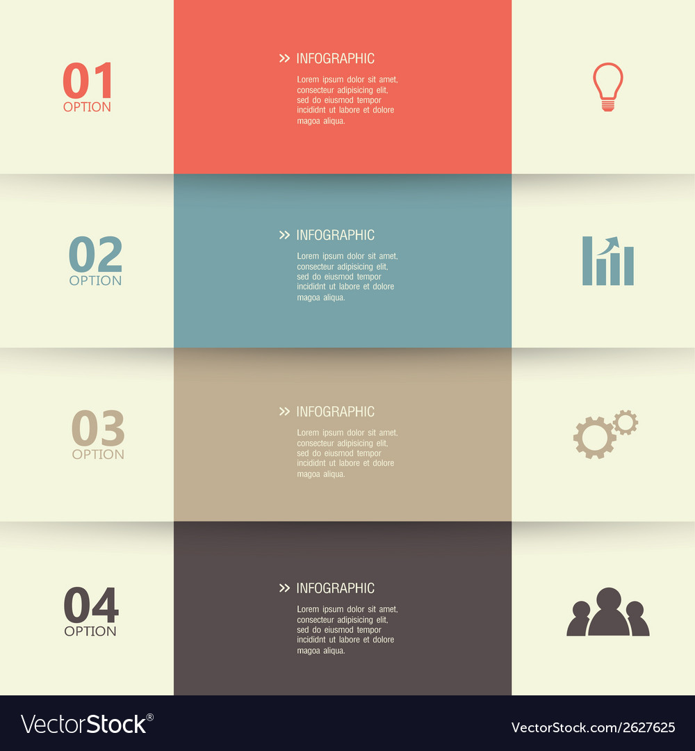 Abstract four easy steps on a special background Vector Image