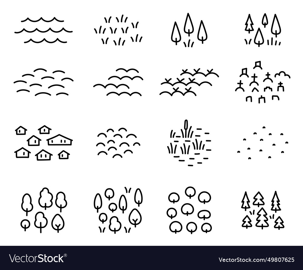 Design map legend symbolization elements kit Vector Image