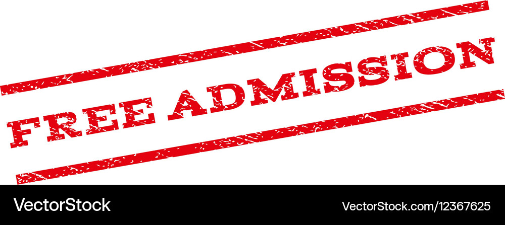Free admission watermark stamp Royalty Free Vector Image