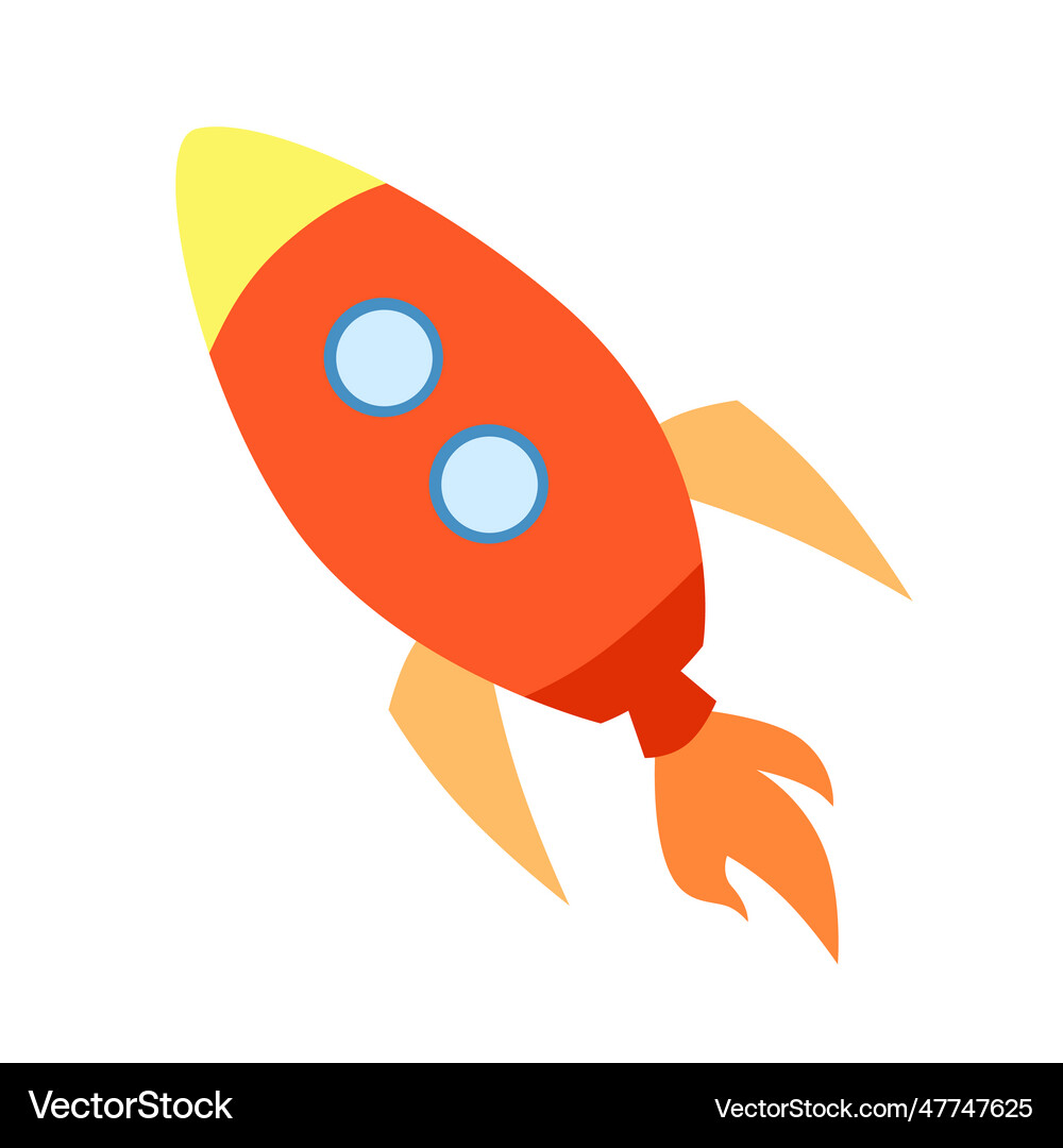 Happy children rocket cute kids Royalty Free Vector Image