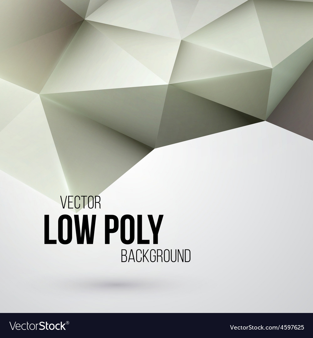 Low poly triangular background design element Vector Image