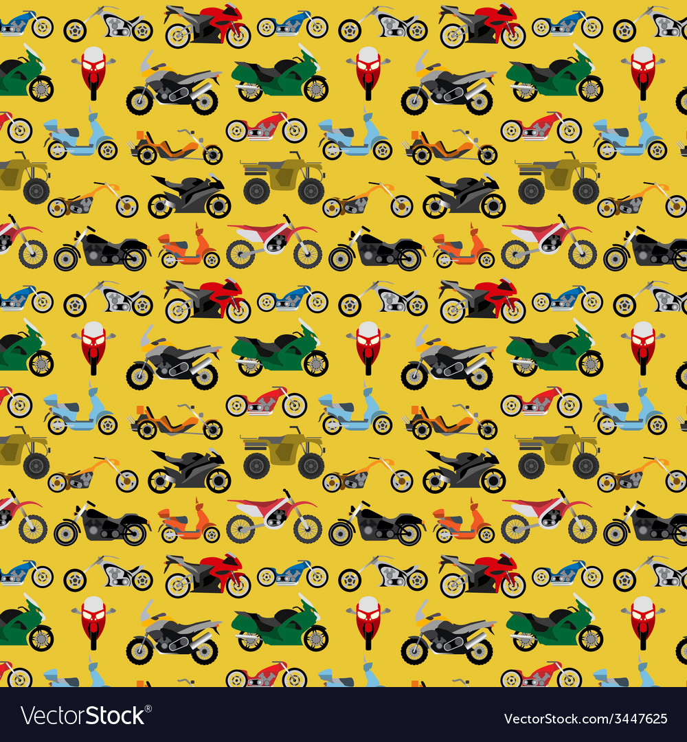 Motorcycles background pattern Royalty Free Vector Image