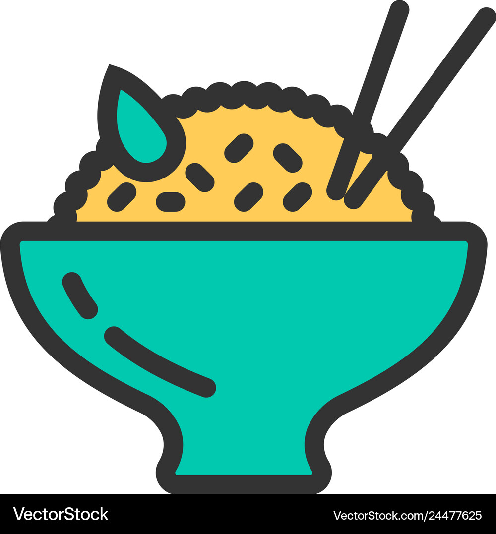 Rice icon design gastronomy icon design Royalty Free Vector