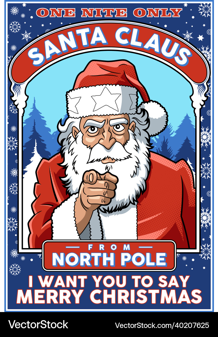 Santa claus from north pole Royalty Free Vector Image