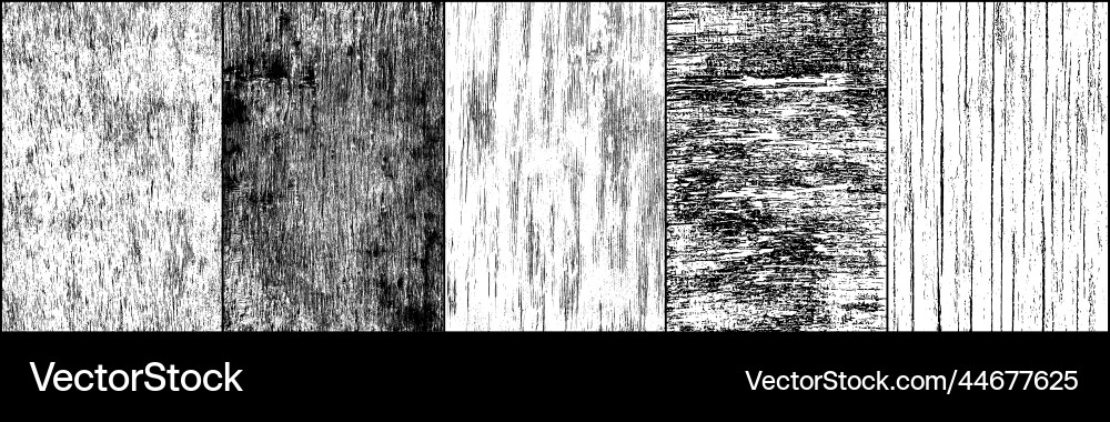 Set of distressed wood texture Royalty Free Vector Image