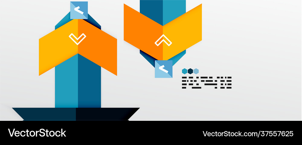 Shiny color triangles and geometric shapes Vector Image