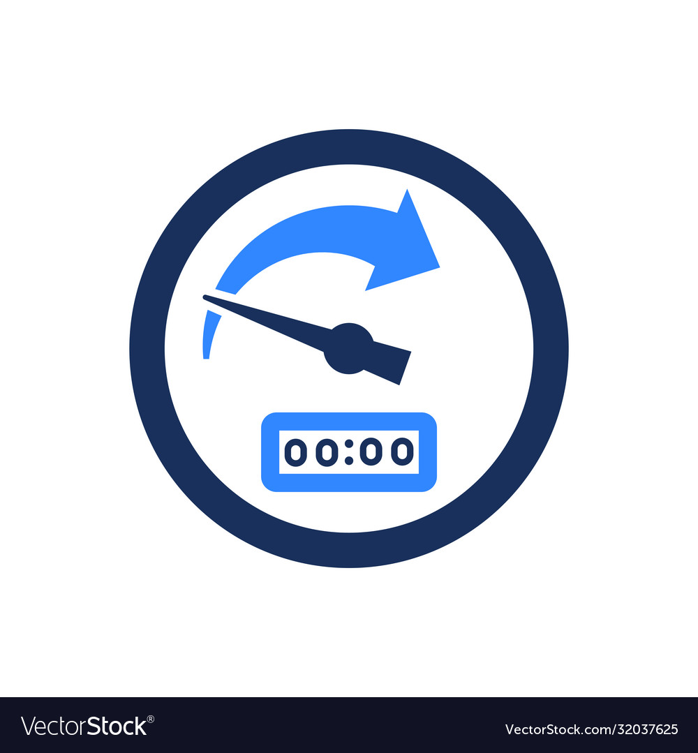Simple speedometer icon Royalty Free Vector Image