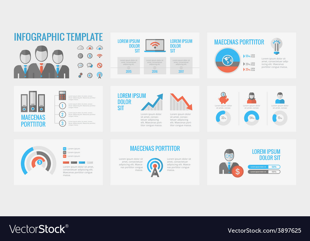 Technology infographic elements Royalty Free Vector Image
