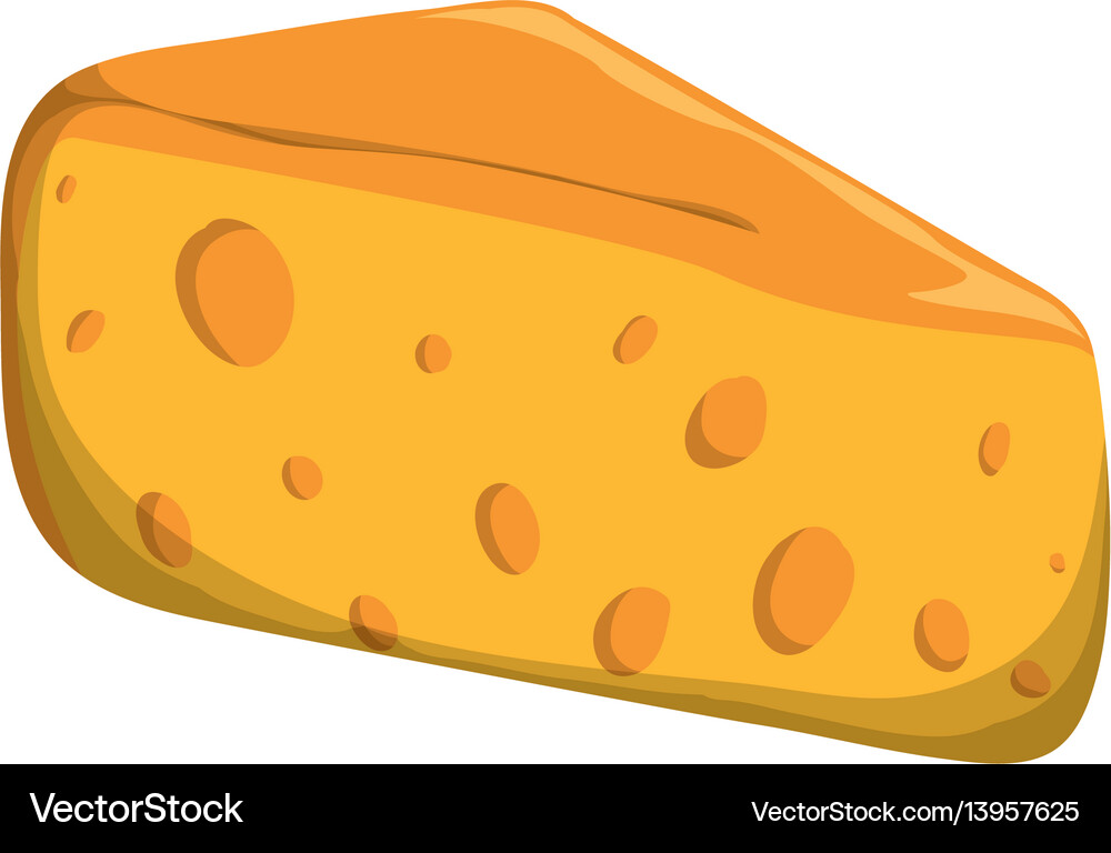 Yellow cheese cheddar food Royalty Free Vector Image