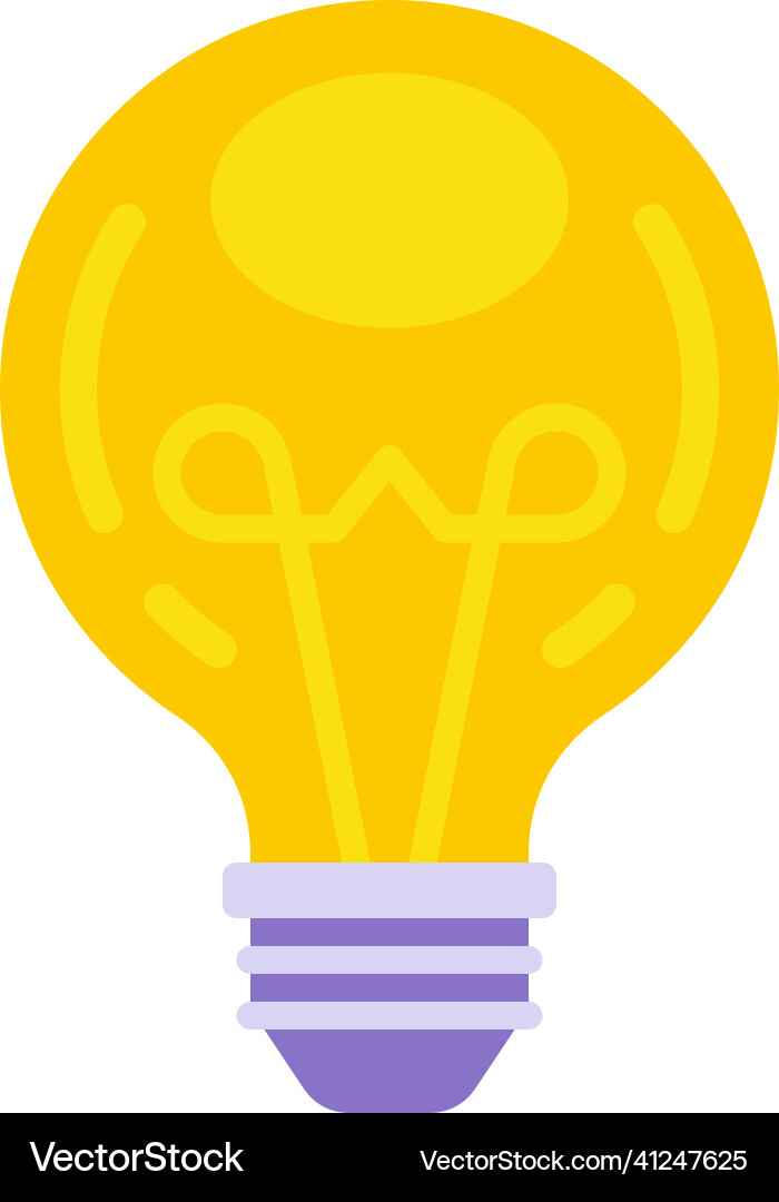 Yellow classic electricity lightbulb lighting icon