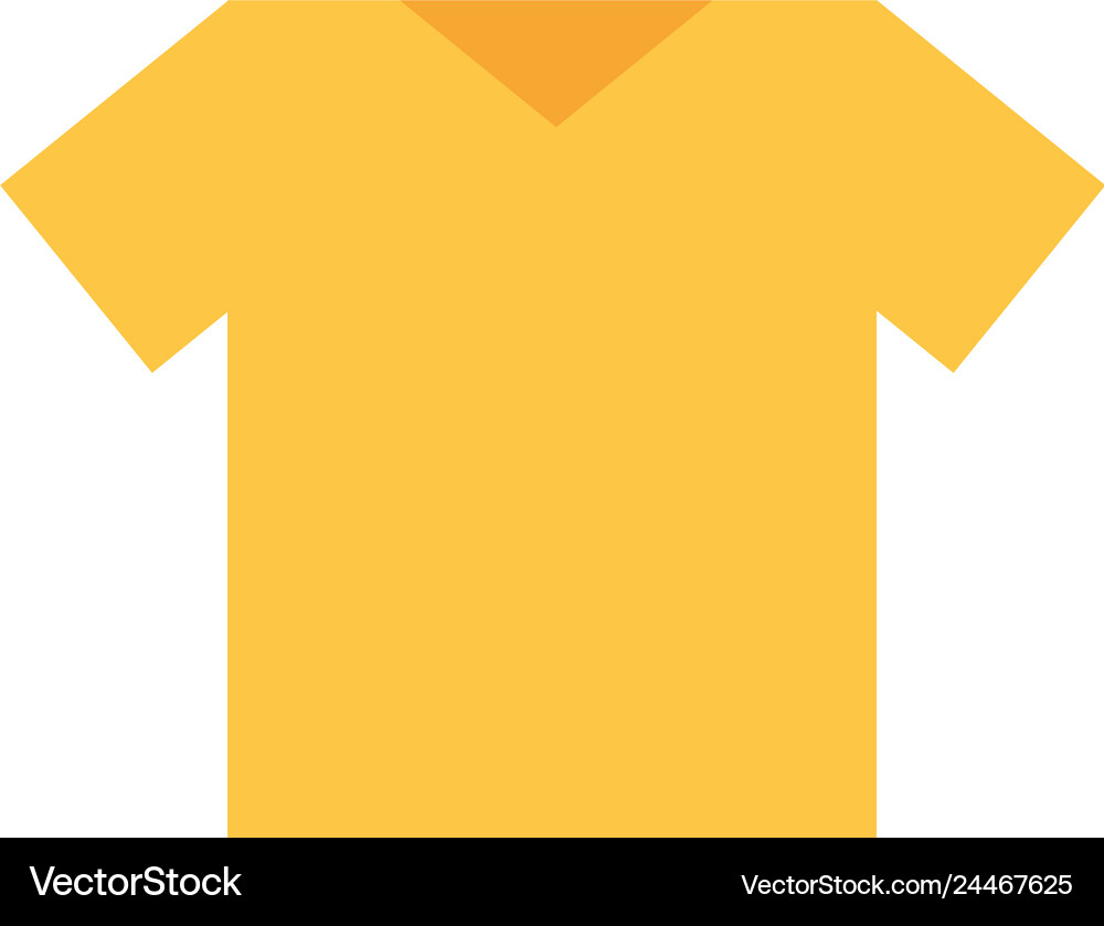 Yellow t shirt clothes Royalty Free Vector Image