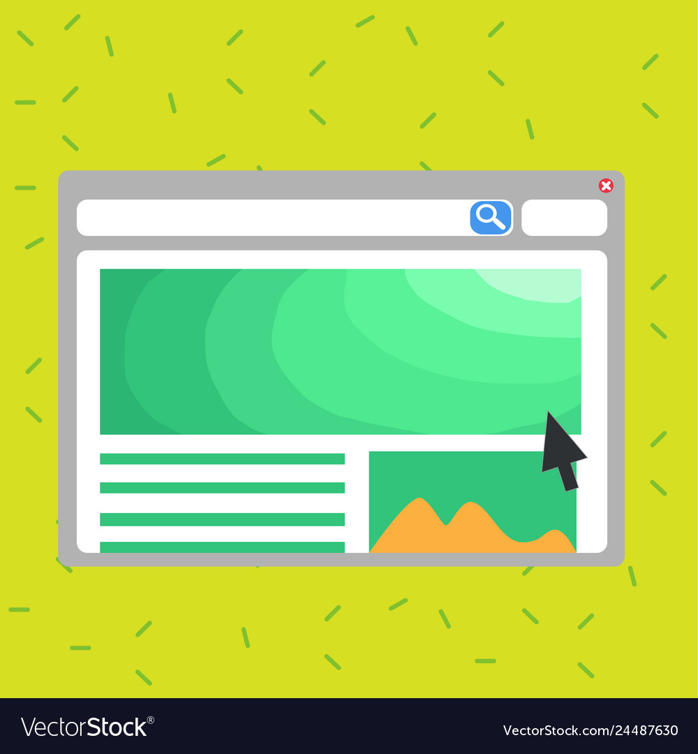 Blank template of colorful website page layout Vector Image