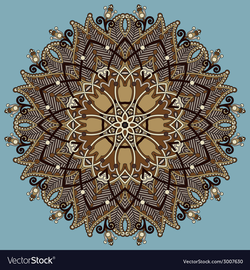 Circle ornament ornamental round lace Royalty Free Vector