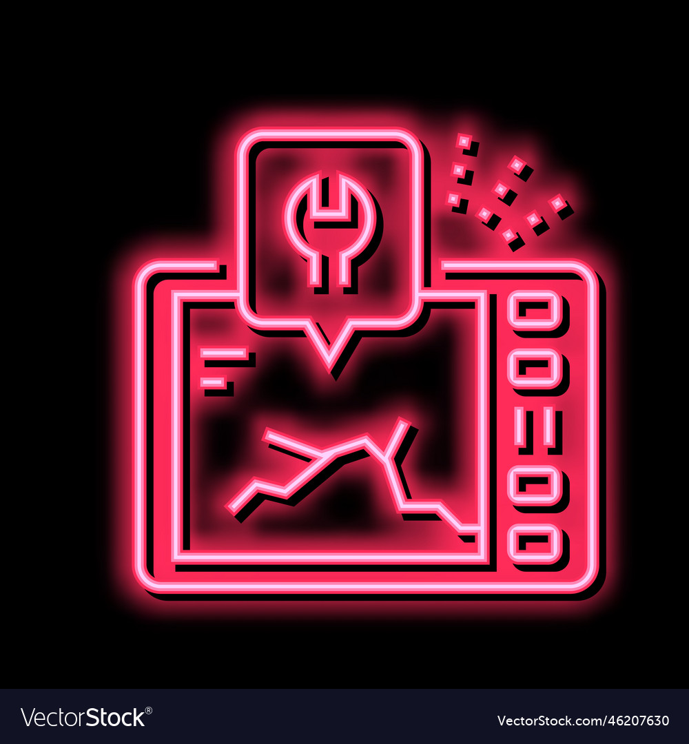 Electronic gadget repair neon glow icon Royalty Free Vector