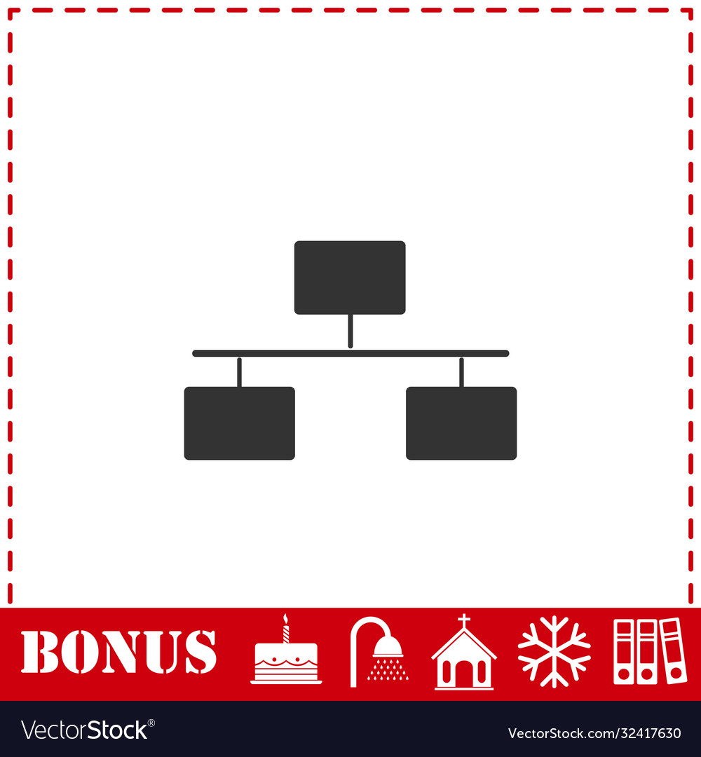 Flowchart icon flat Royalty Free Vector Image - VectorStock