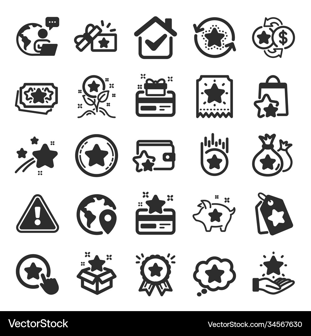 Loyalty program icons bonus card redeem gift and Vector Image
