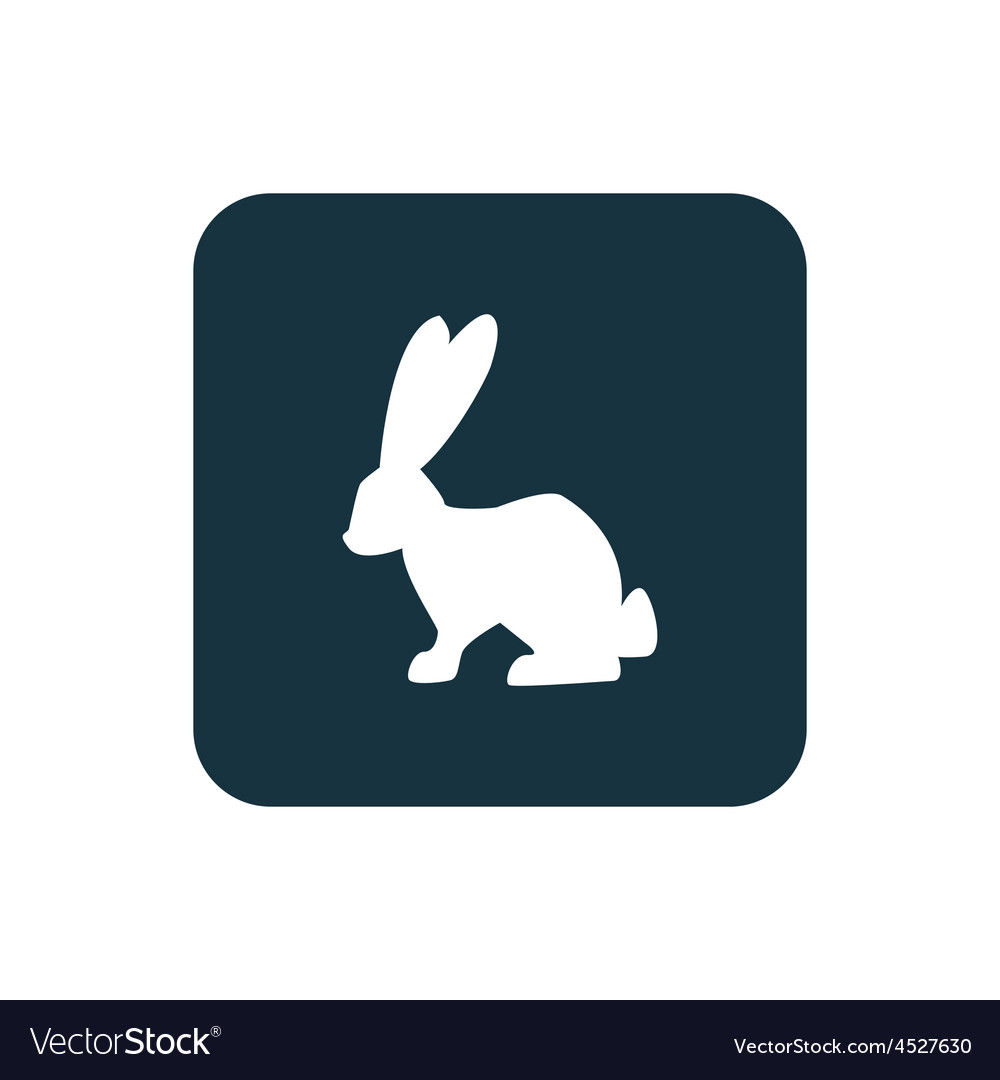 Rabbit icon Rounded squares button Royalty Free Vector Image Rabbit icon Rounded squares button Royalty Free Vector Image