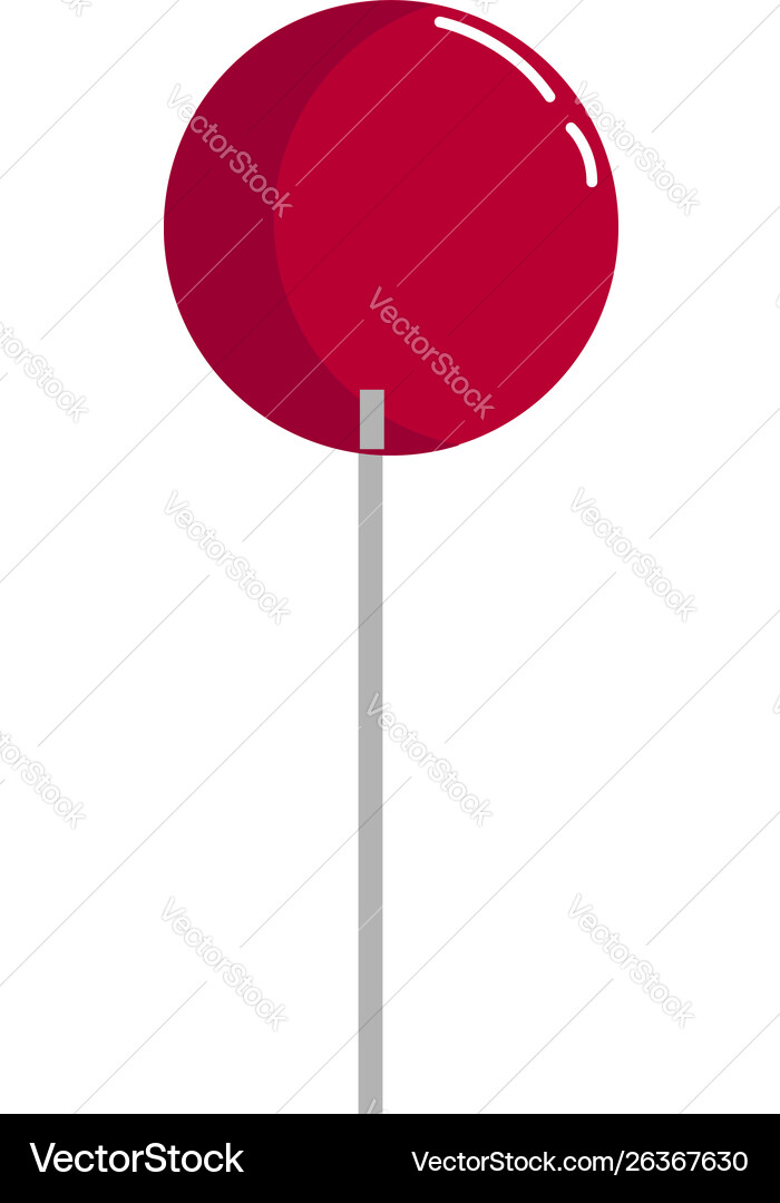 Red lolipop on white background Royalty Free Vector Image
