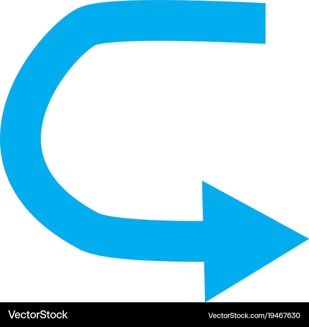 Replay icon on white background sign flat Vector Image
