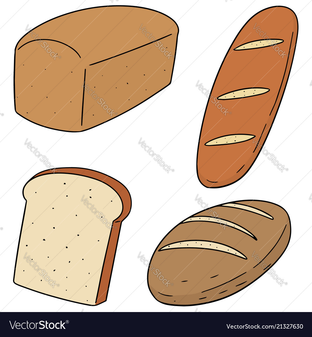 Set bread Royalty Free Vector Image - VectorStock
